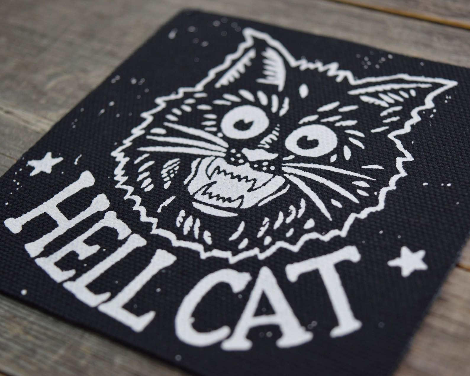 HELL CAT Canvas Patch - Etsy
