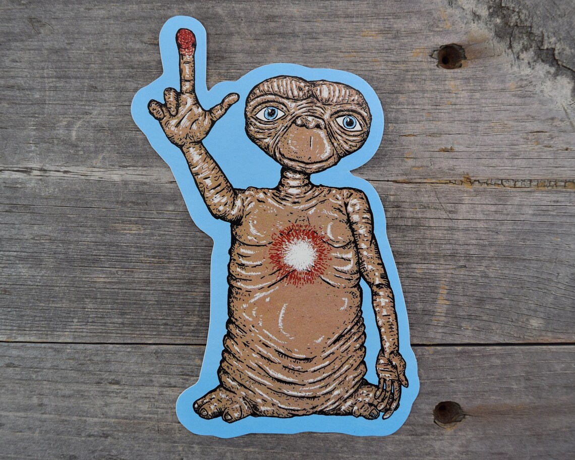E.T. Vinyl Sticker - Etsy