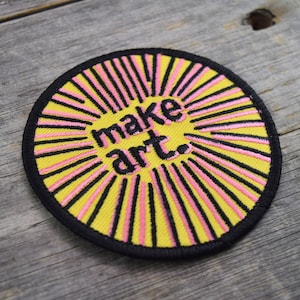 Make Art. Embroidered Patch - Etsy