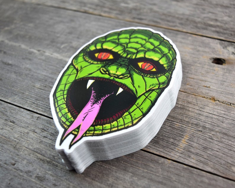 Reptilian Vinyl Sticker | Etsy