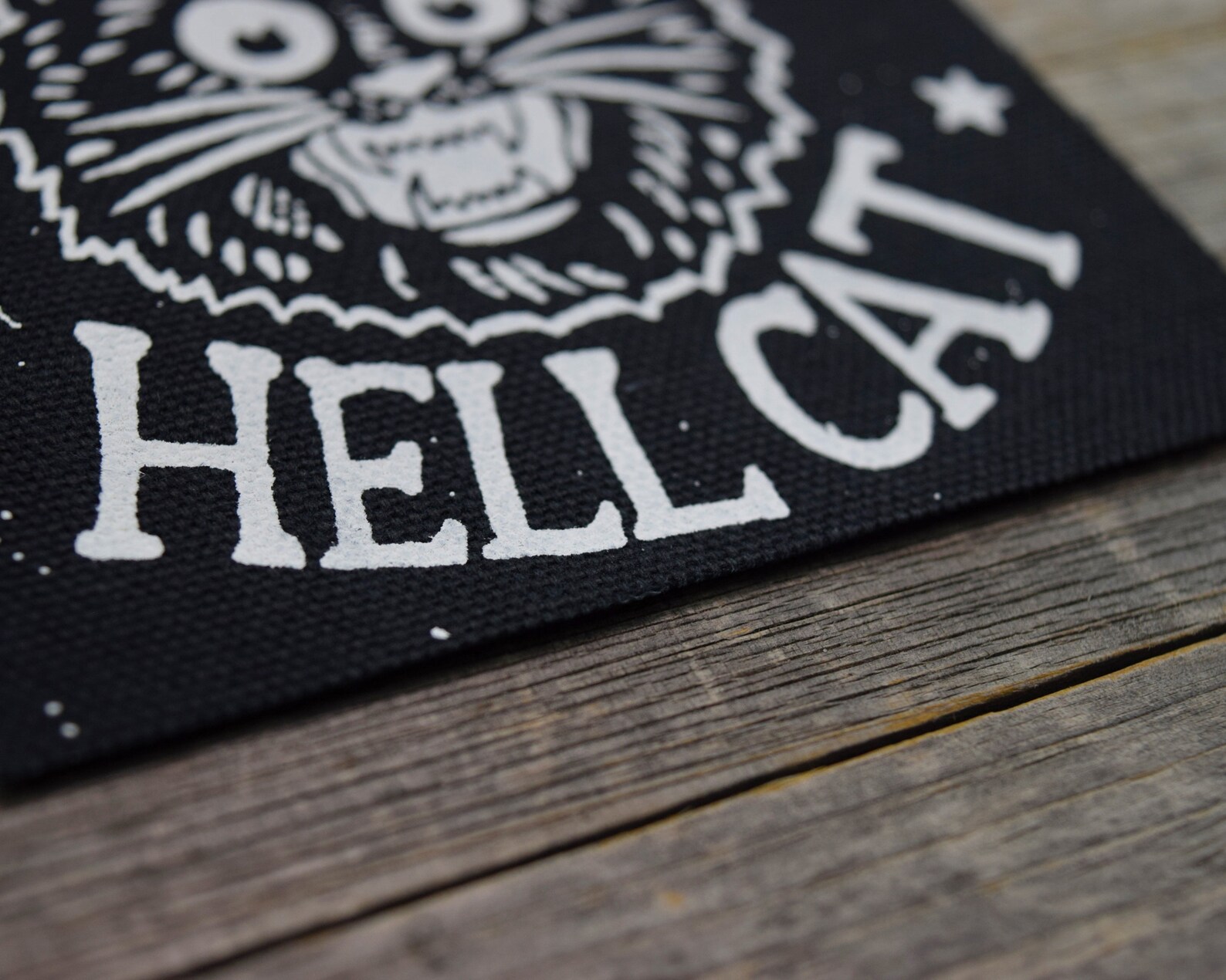 HELL CAT Canvas Patch - Etsy