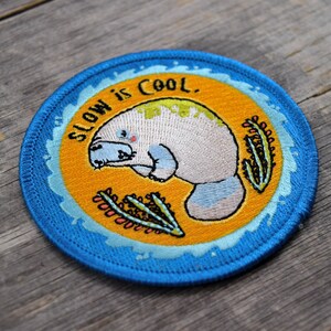 Slow is Cool Embroidered Patch - Etsy