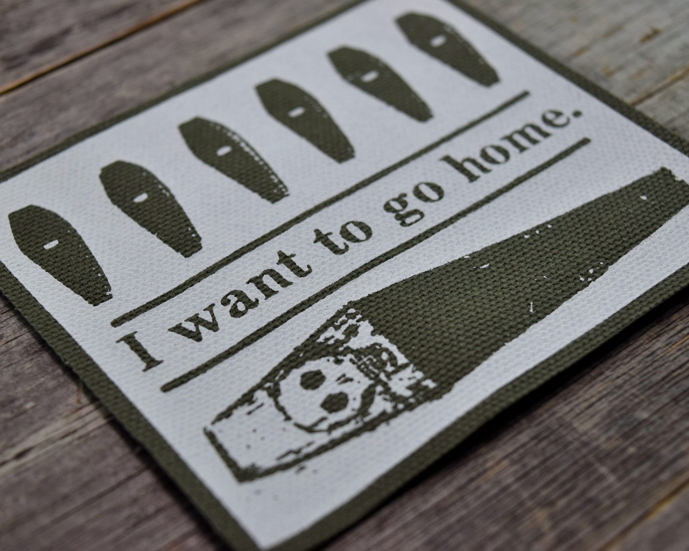 I Want to Go Home Canvas Patch GREEN - Etsy