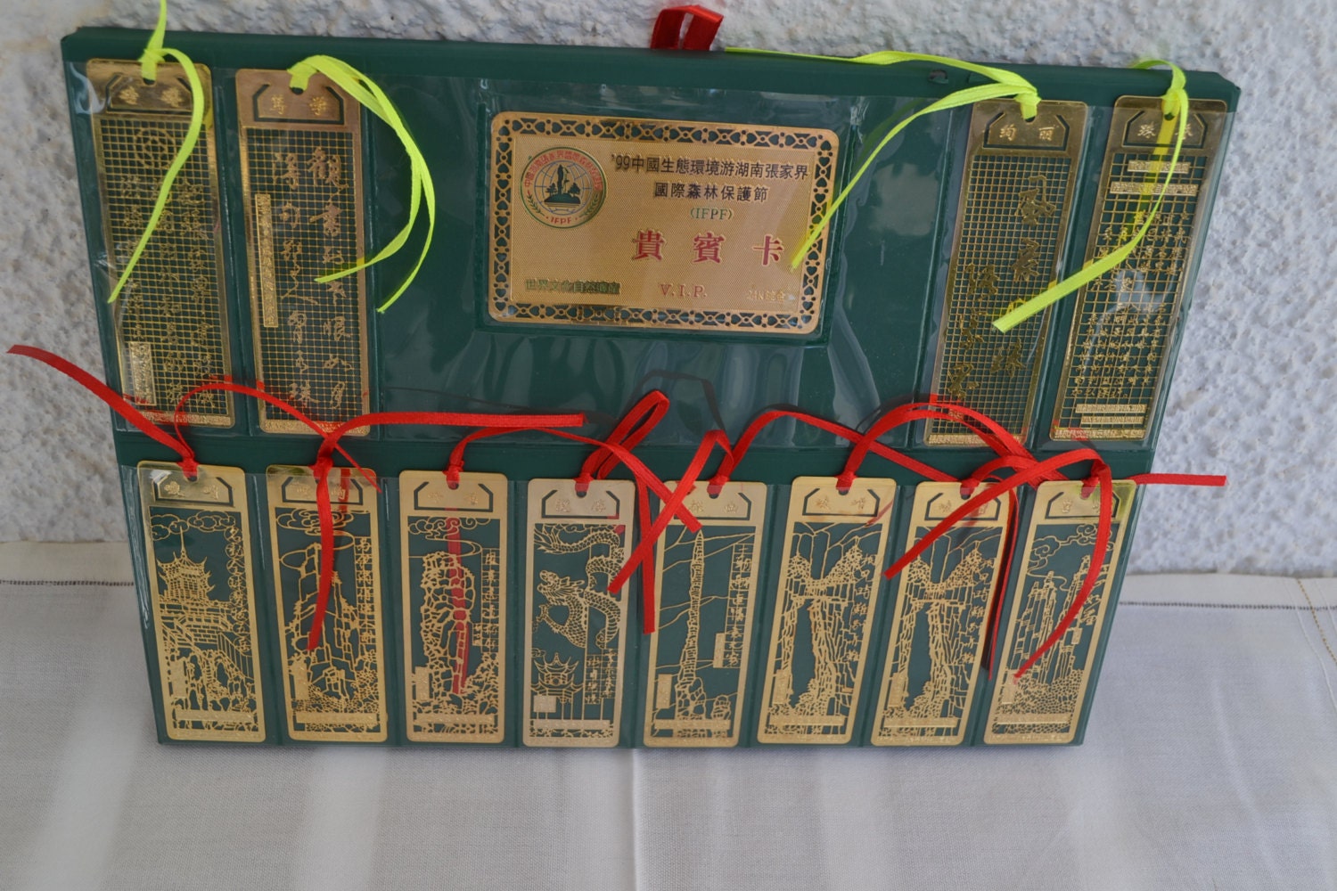 Chinese Set of 12 Collectible Bookmarks 24K Gold Plated/ Bookmarks ...