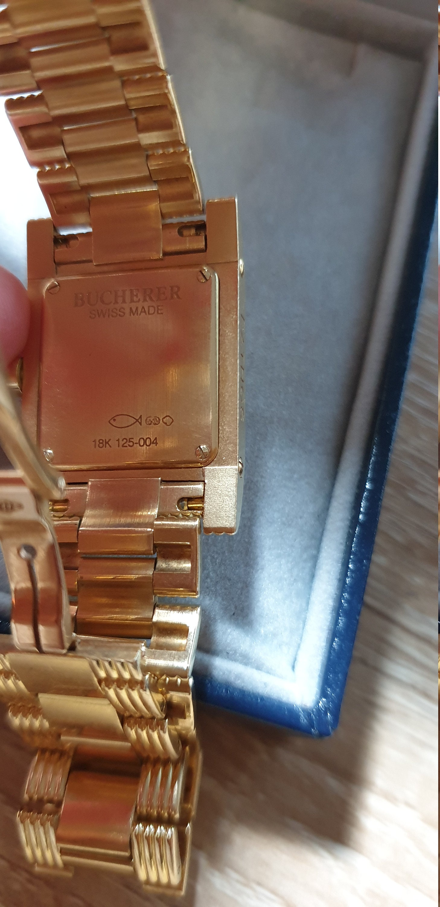 Vintage 18K Gold Bucherer Quartz Watch/ Gold Watch/ Bucherer Watch ...