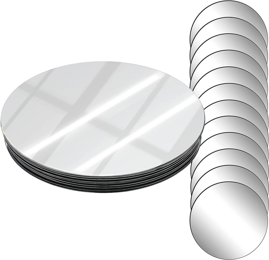 Houseables Mirror Centerpieces, Round Tray, 12 Pk, 10, Glass, for ...