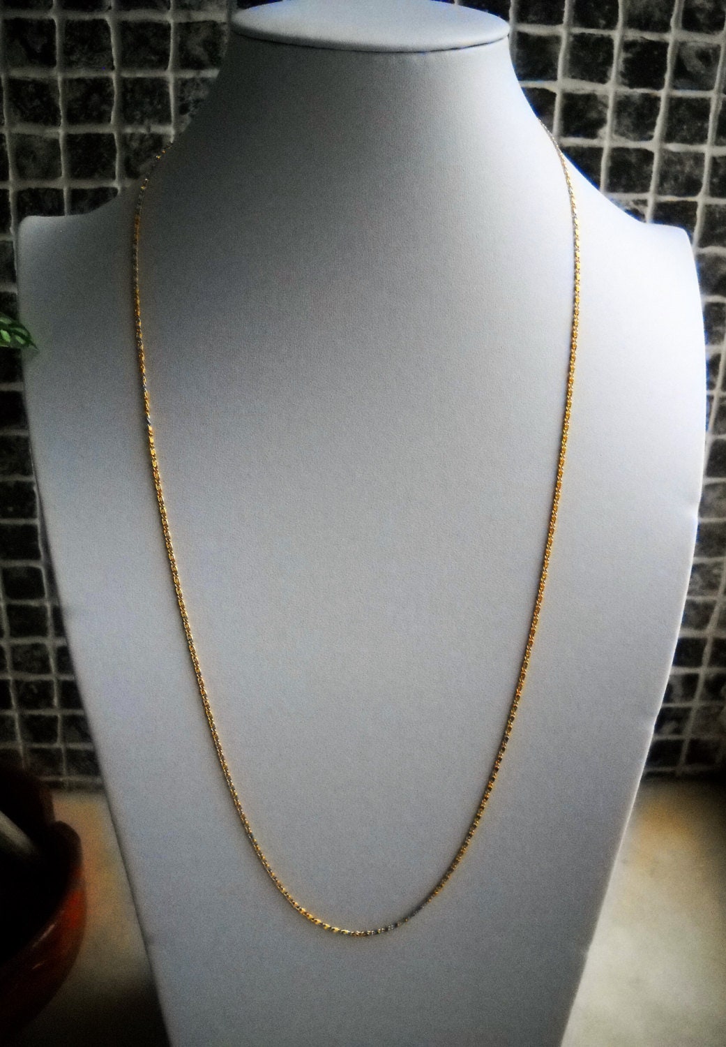 Early 80's Chain Necklace. A Soldered Gold Plated Brass S - Etsy