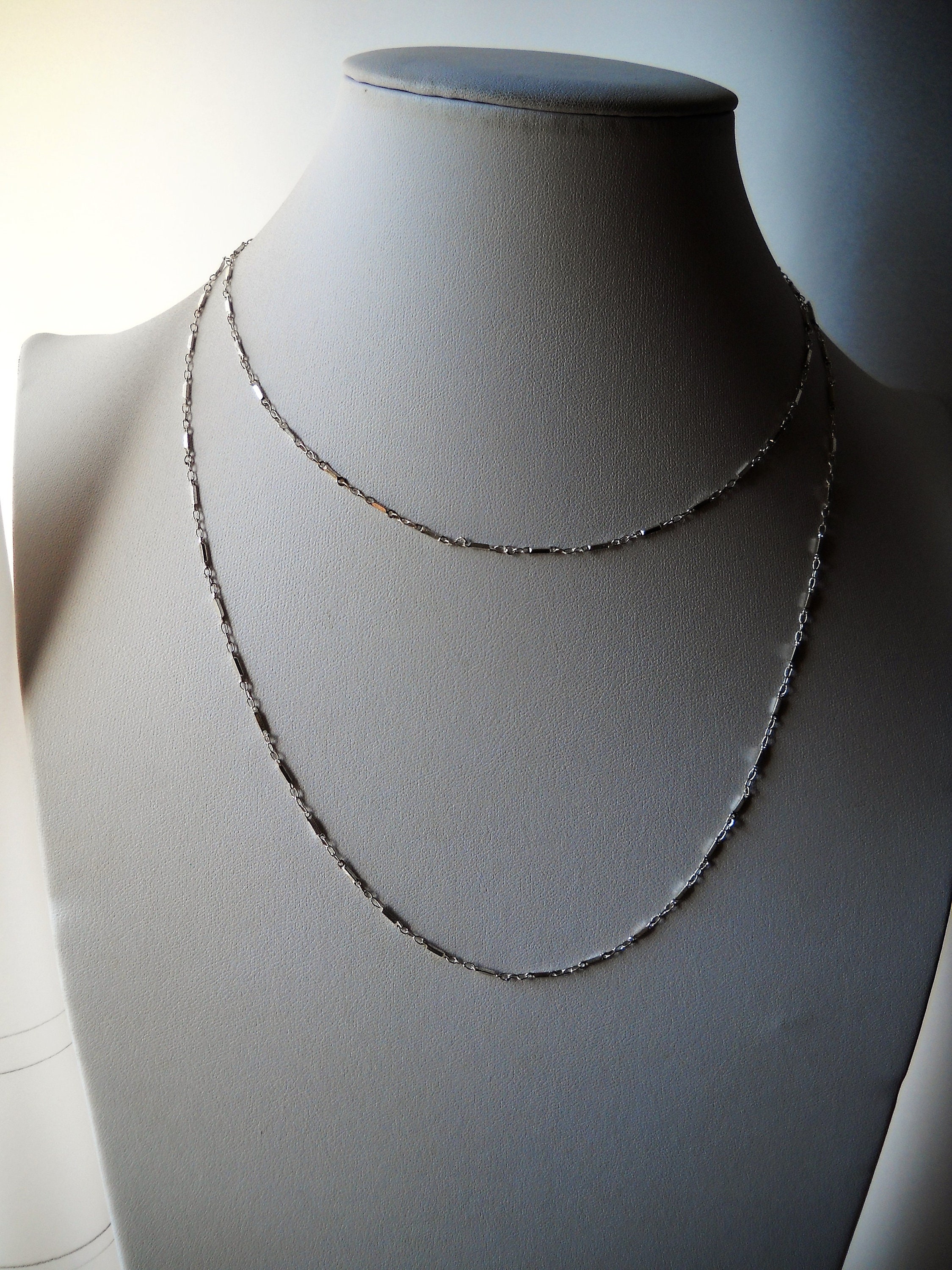 Early 80's German Chain Necklace. A Soldered Silver Plated Brass Link ...