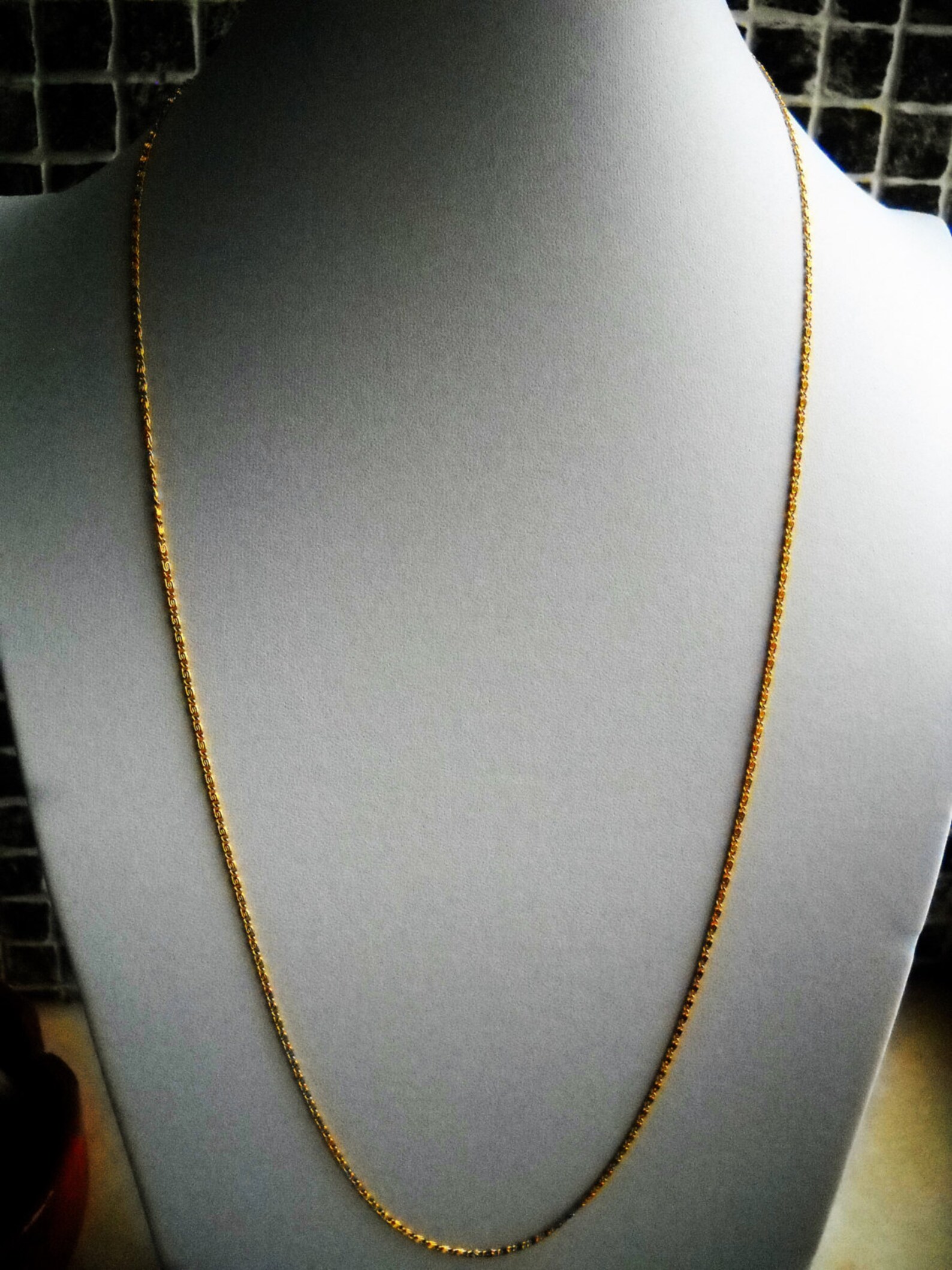 Early 80's Chain Necklace. A Soldered Gold Plated Brass S | Etsy