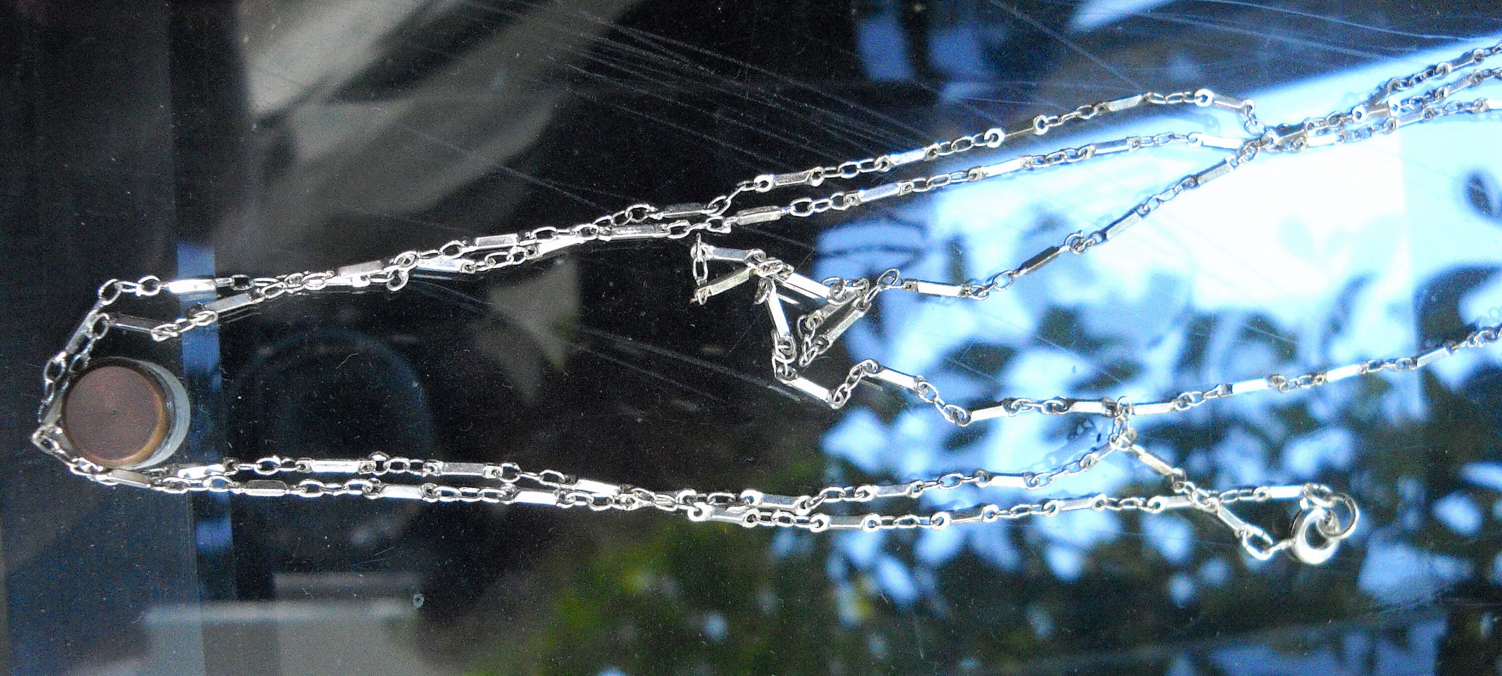 Early 80's German Chain Necklace. A Soldered Silver Plated Brass Link ...