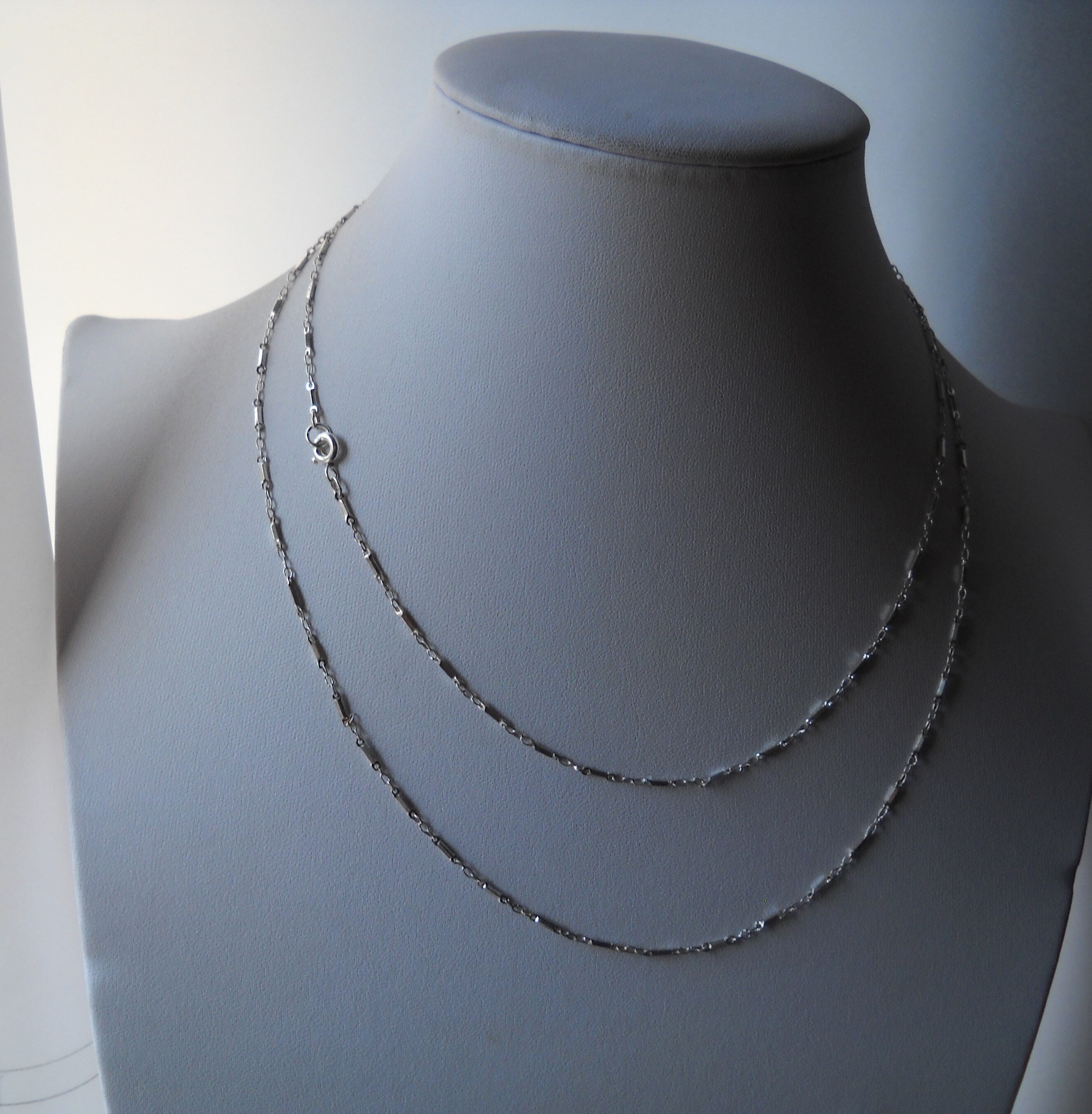 Early 80's German Chain Necklace. A Soldered Silver Plated Brass Link ...