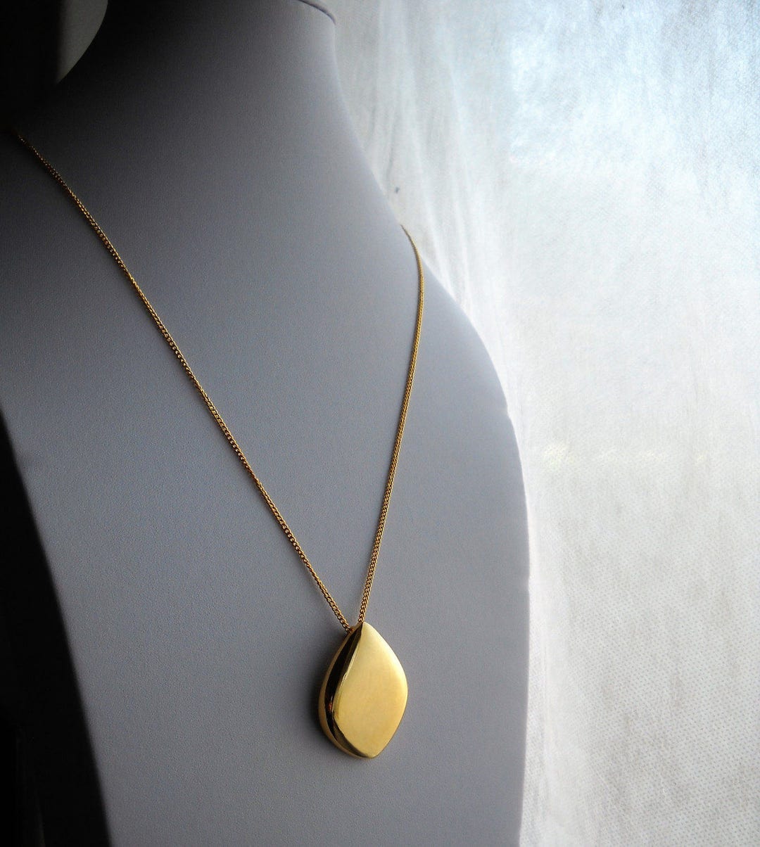 70s Arcane Perfumed Pendant in a Gold Plated Curb Chain. Modern ...