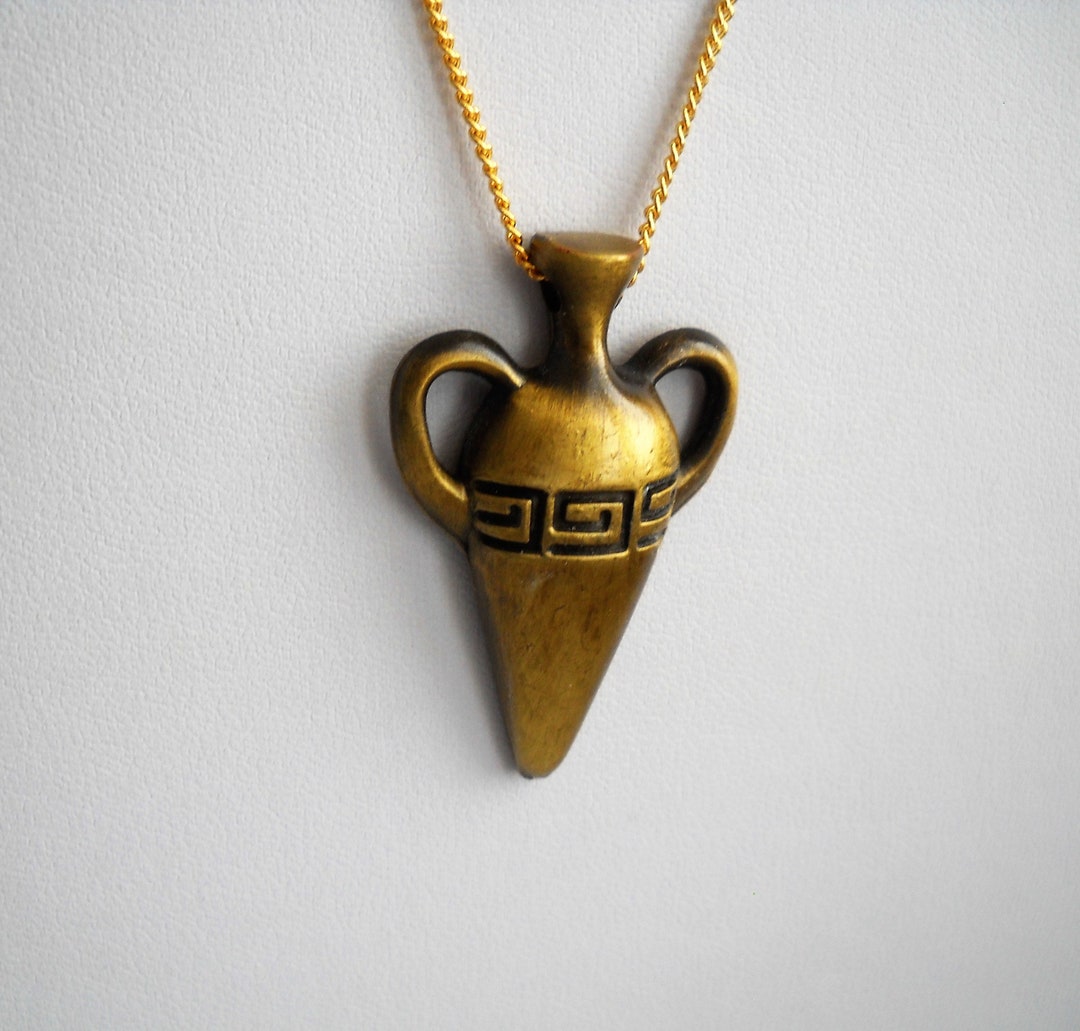 70s Arcane Perfumed Pendant in a Gold Plated Curb Chain. Modern ...