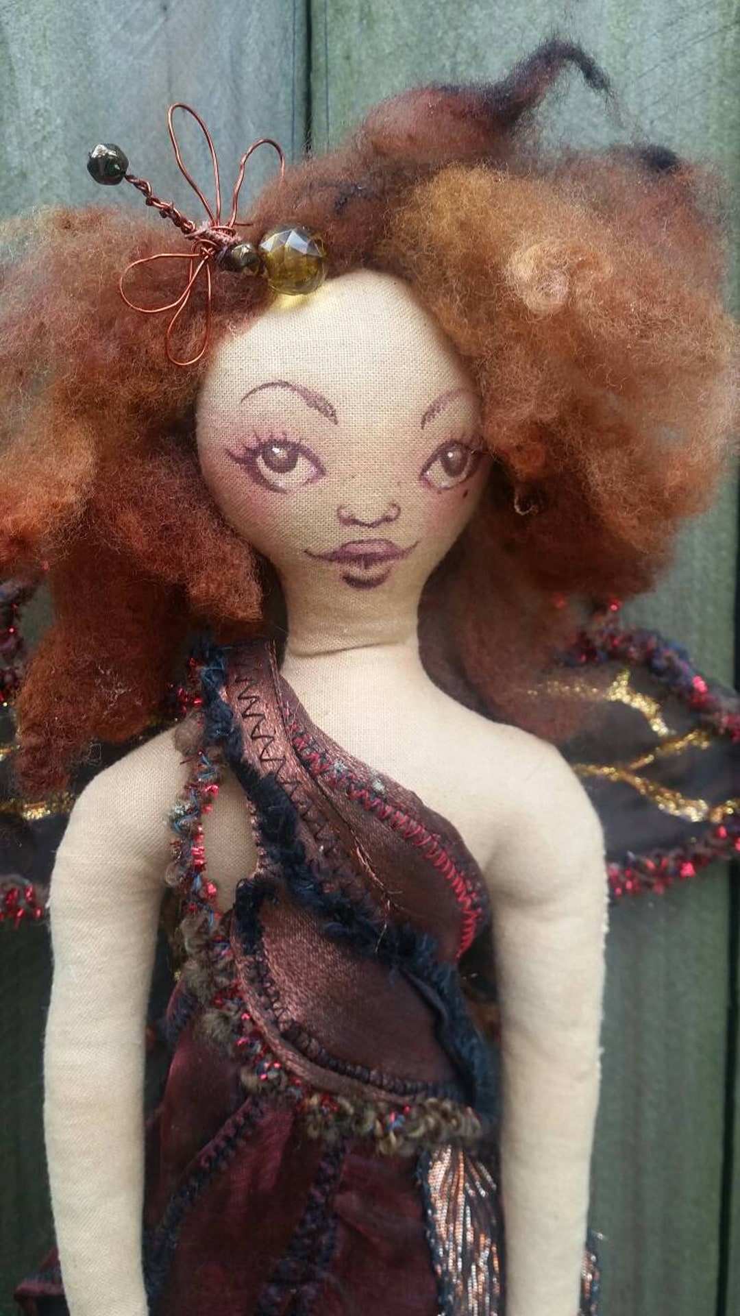 Moth Wing Monique Earthy Forest Faery Phae Original OOAK Elke Art Doll ...