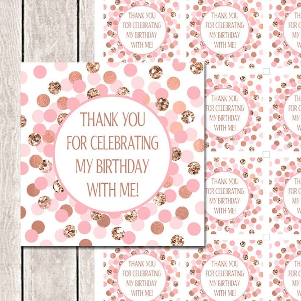 Thank You for Celebrating My Birthday With Me Stickers - Etsy