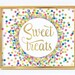 Sweet Treats Sign Printable Table Sign Favor Sign Rainbow and Gold ...