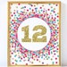 Number 12 Sign Printable 12th Birthday Girl Table Sign Hot Pink Purple ...