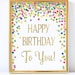 Please Sign and Leave A Note for the Birthday Girl Sign Printable Gold ...