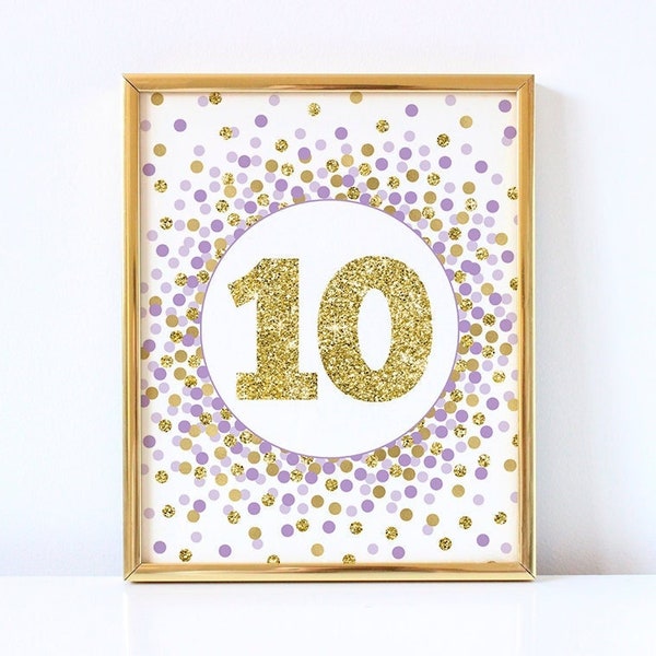 Glitter Table Number - Etsy
