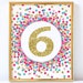 6th Birthday Party Sign Number 6 Sign Printable 6th Birthday Party ...