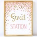 Sweet Station Sign Printable Pink and Gold Candy Bar Sign Girl Birthday ...