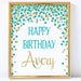 Happy Birthday Sign Personalized Girl Birthday Party Sign Birthday ...