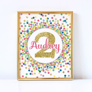 Name Sign 2nd Birthday Sign Personalized 2nd Birthday Party Decor ...