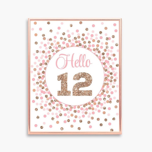 Gold Hello Sign - Etsy