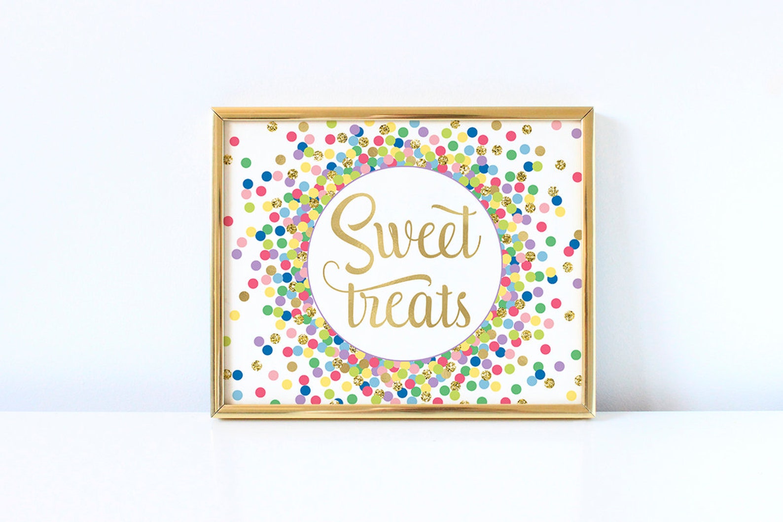 Sweet Treats Sign Printable Table Sign Favor Sign Rainbow and - Etsy
