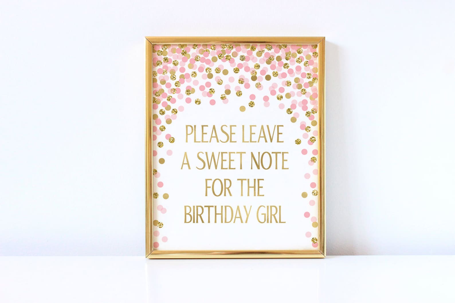 Please Leave a Sweet Note for the Birthday Girl Sign Printable - Etsy