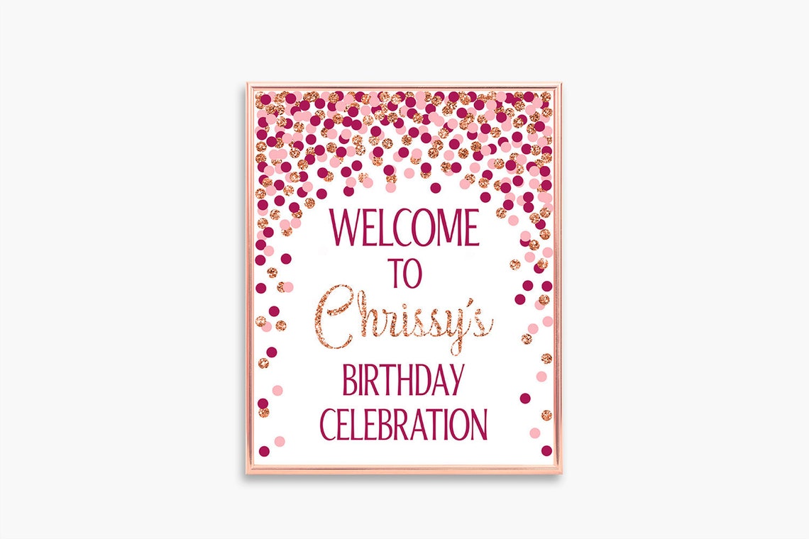 Personalized Welcome Sign Girl Birthday Party Welcome to - Etsy