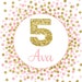 Number 10 Sign Printable 10th Birthday Party Name Sign Pink Gold ...
