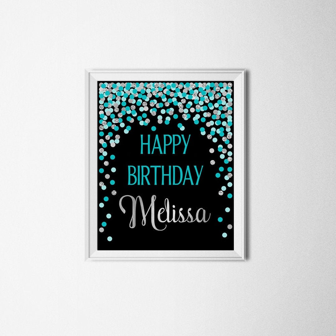 Personalized Happy Birthday Sign Girl 13th Birthday Party Celebration ...