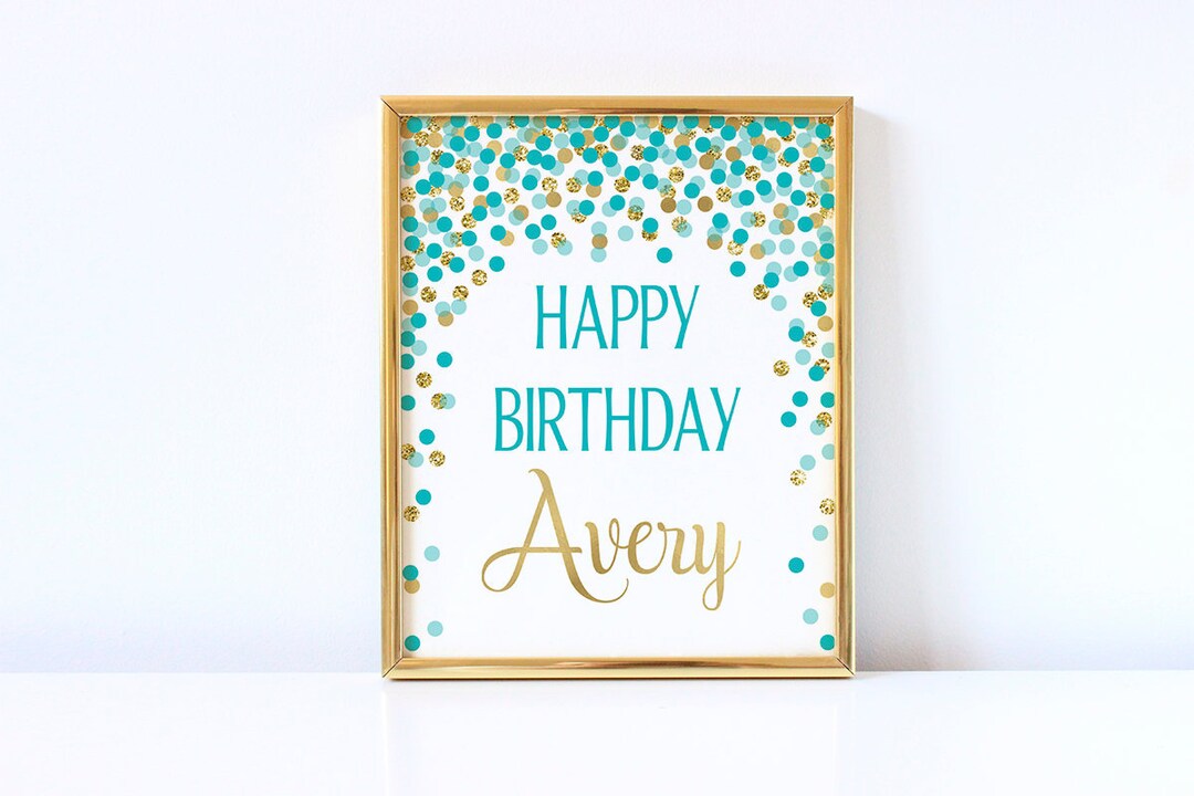 Happy Birthday Sign Personalized Girl Birthday Party Sign Birthday ...