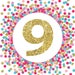 Number 9 Sign Printable Ninth Birthday Party Sign Girl 9th Birthday ...