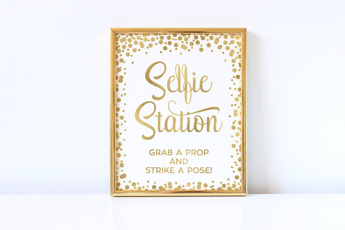 Selfie Station Sign Printable Photo Booth Sign Selfie Station - Etsy