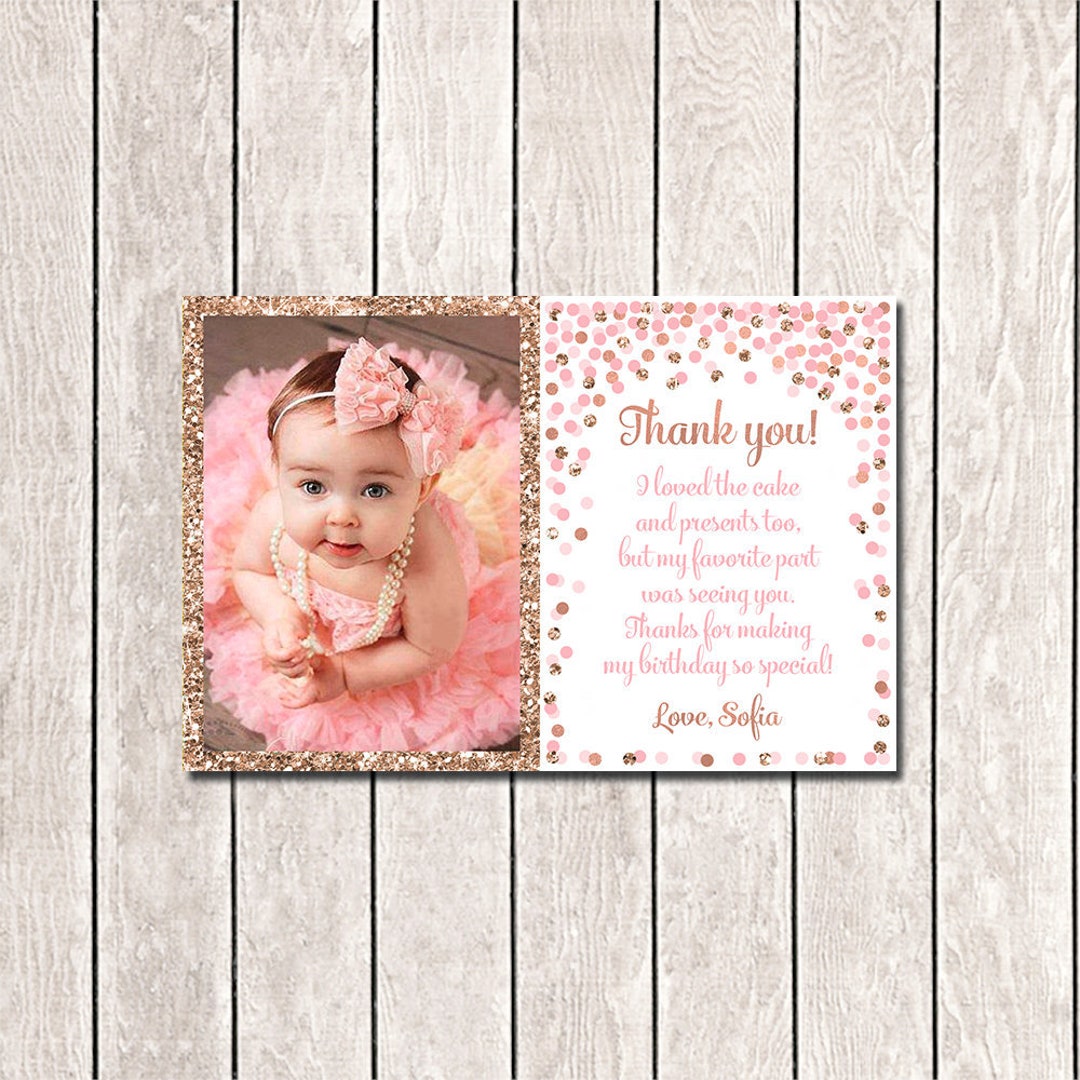 Personalized Thank You Notes With Photo Thank You Card for Girl ...
