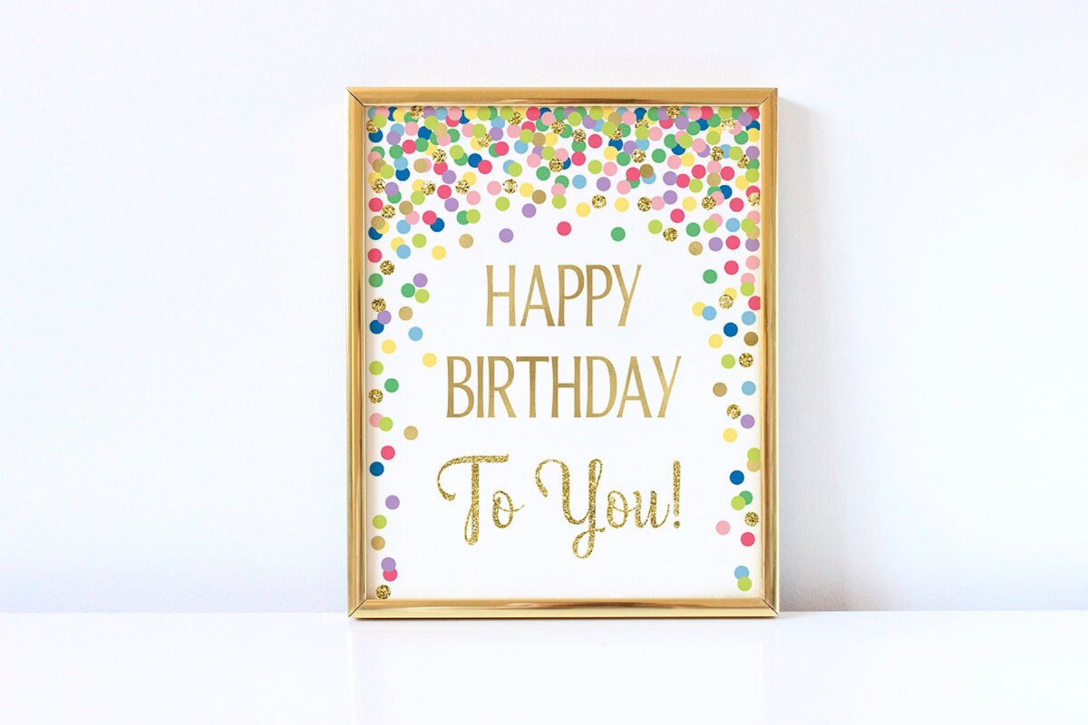 Happy Birthday Sign Printable Rainbow Happy Birthday to You - Etsy