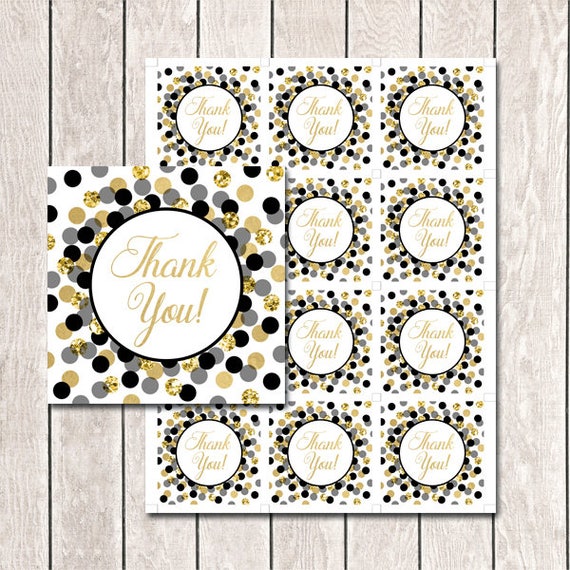 Gold Thank You Tags Printable Thank You Gift Tags Printable, Thank You