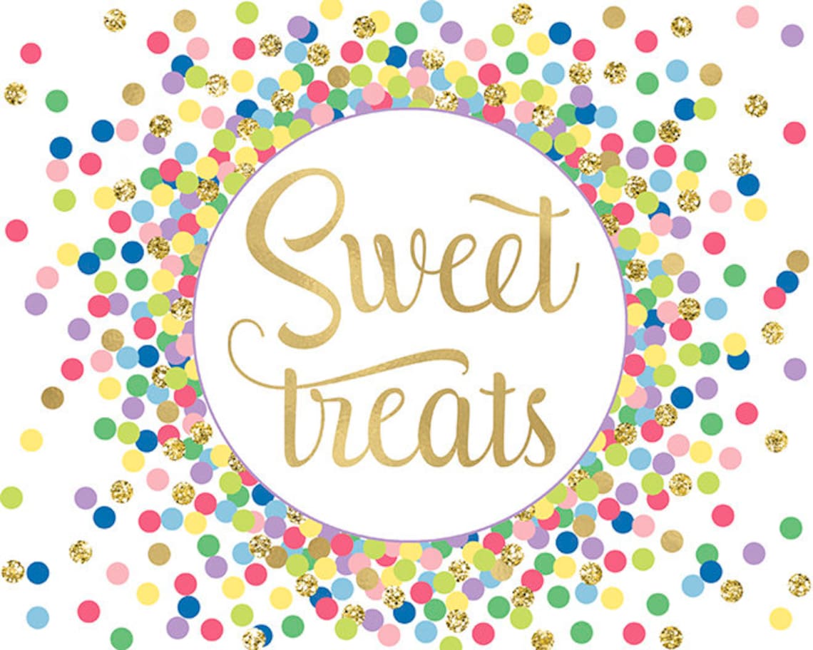 Sweet Treats Sign Printable Table Sign Favor Sign Rainbow and | Etsy
