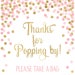 Thanks for Popping By! Popcorn Bar Sign Printable Girl Baby Shower ...