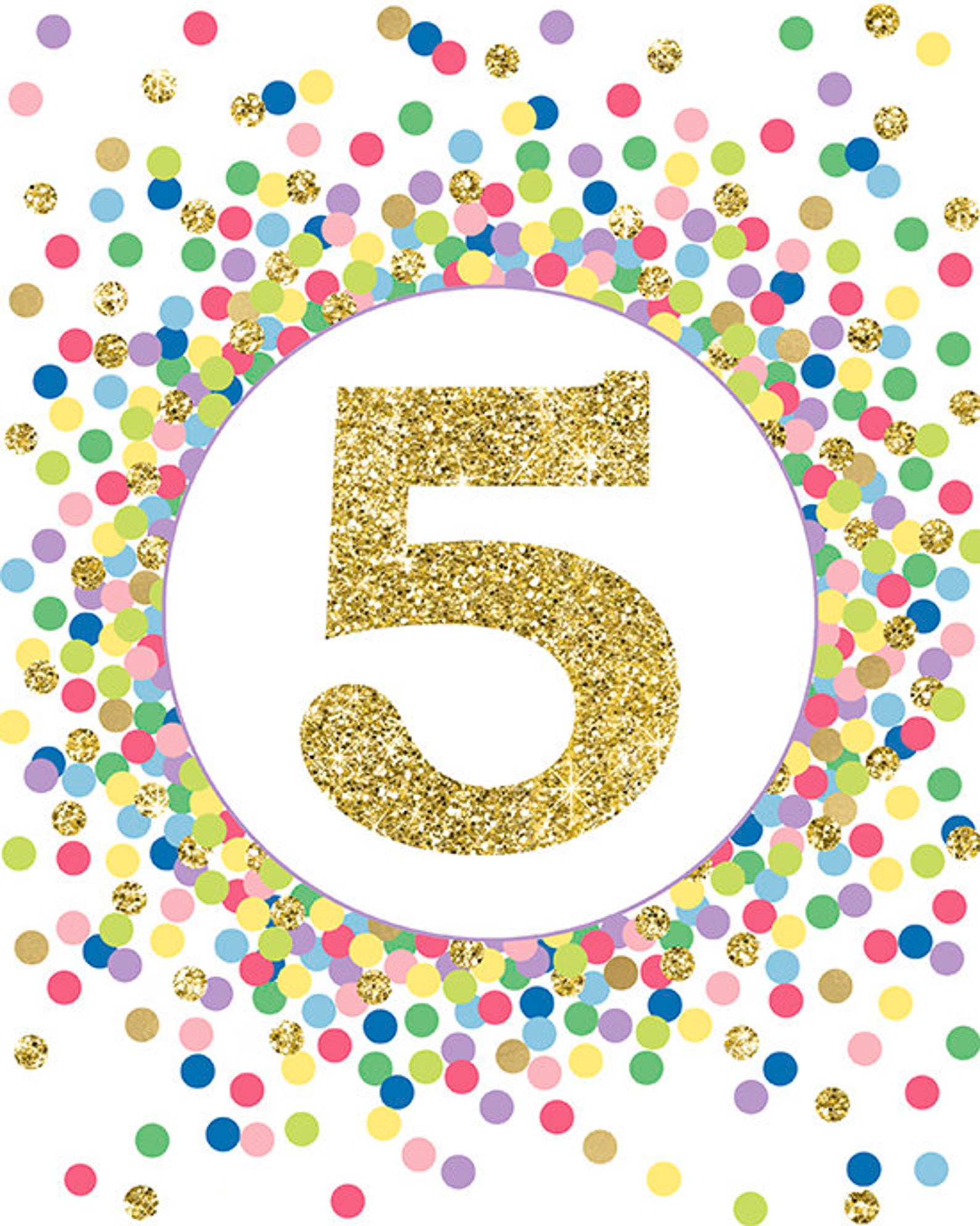 Number 5 Sign 5th Birthday Party Decorations 5th Birthday - Etsy