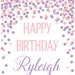 Happy Birthday Sign Printable Pink Purple Silver Birthday Decorations ...