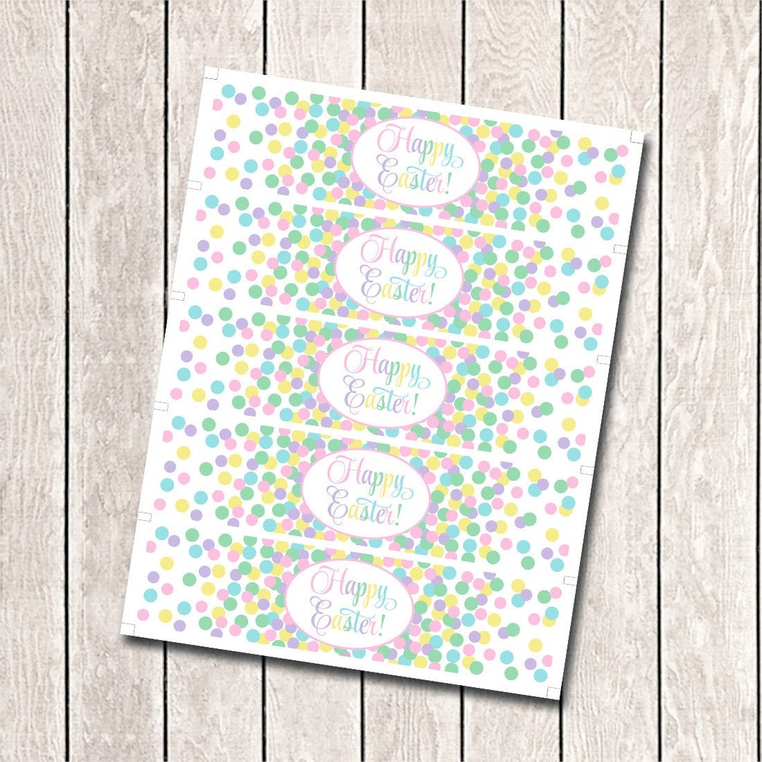 Happy Easter Water Bottle Labels Printable Easter Party Decorations ...