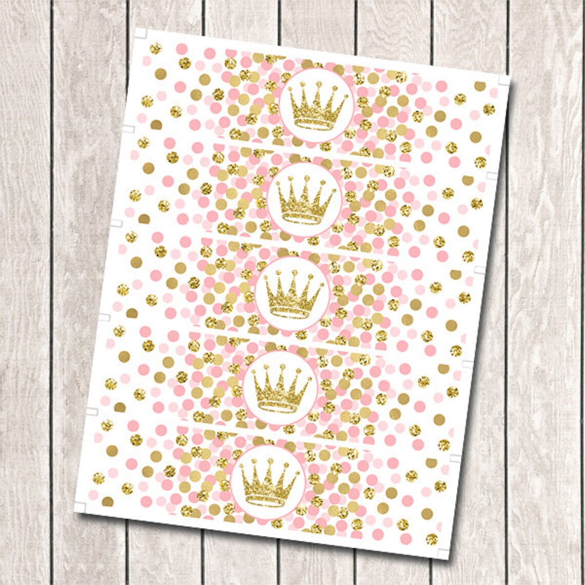 Princess Birthday Party Bottle Labels Little Princess Birthday Party ...