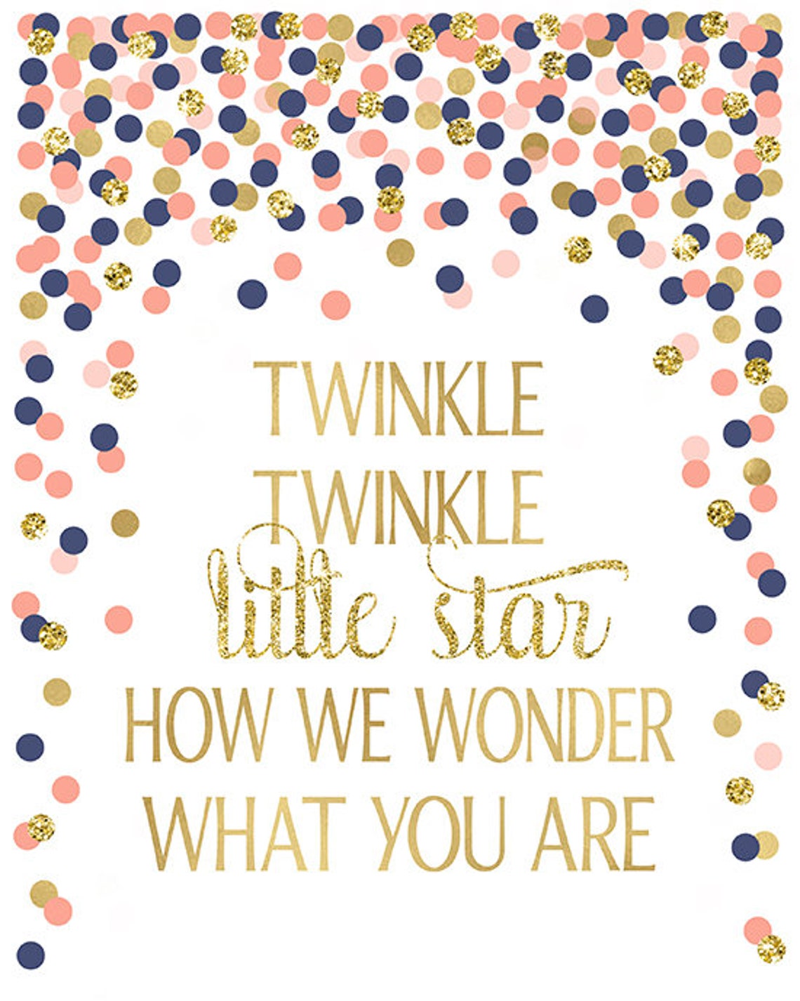 Twinkle Twinkle Little Star How We Wonder What You Are Printable Sign ...