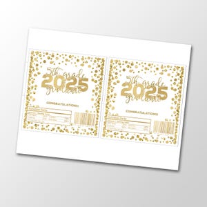 5th Grade Graduate Candy Wrappers Gold Glitter 5th Grade Treat ...