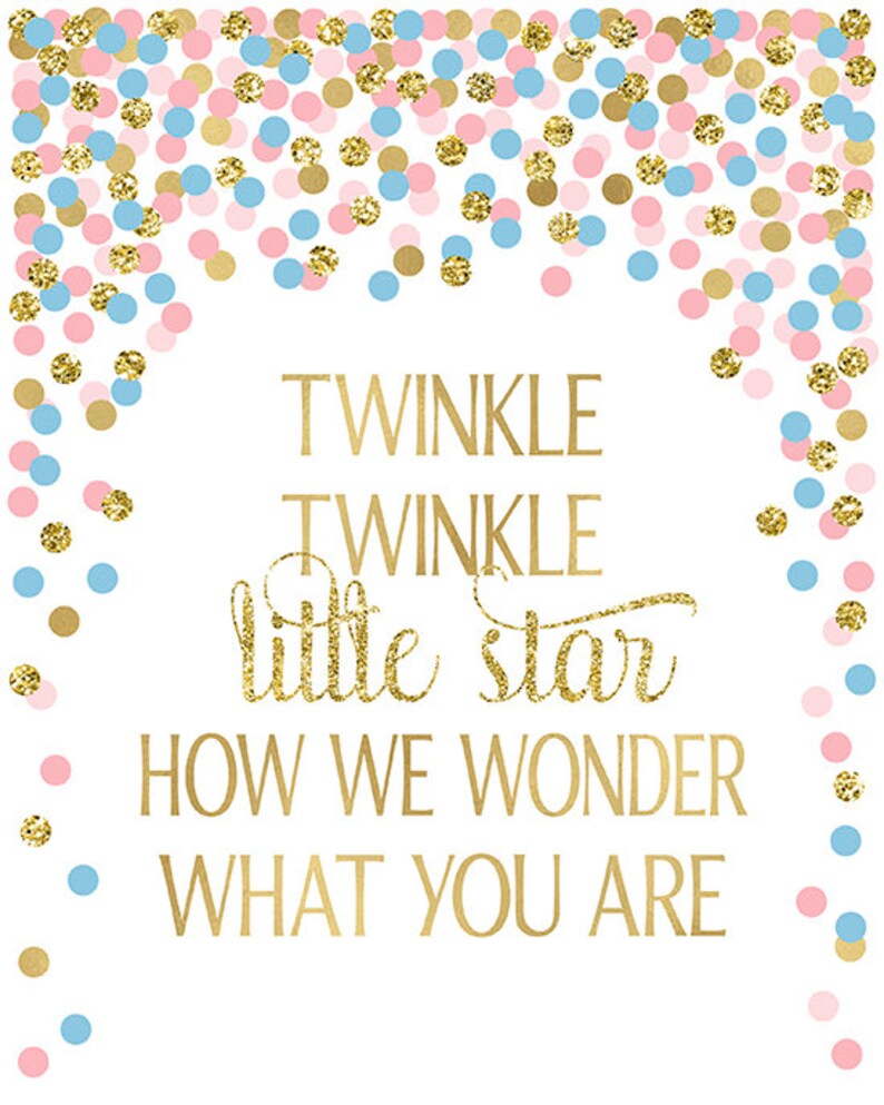 Twinkle Twinkle Little Star How We Wonder What You Are Quote Print ...