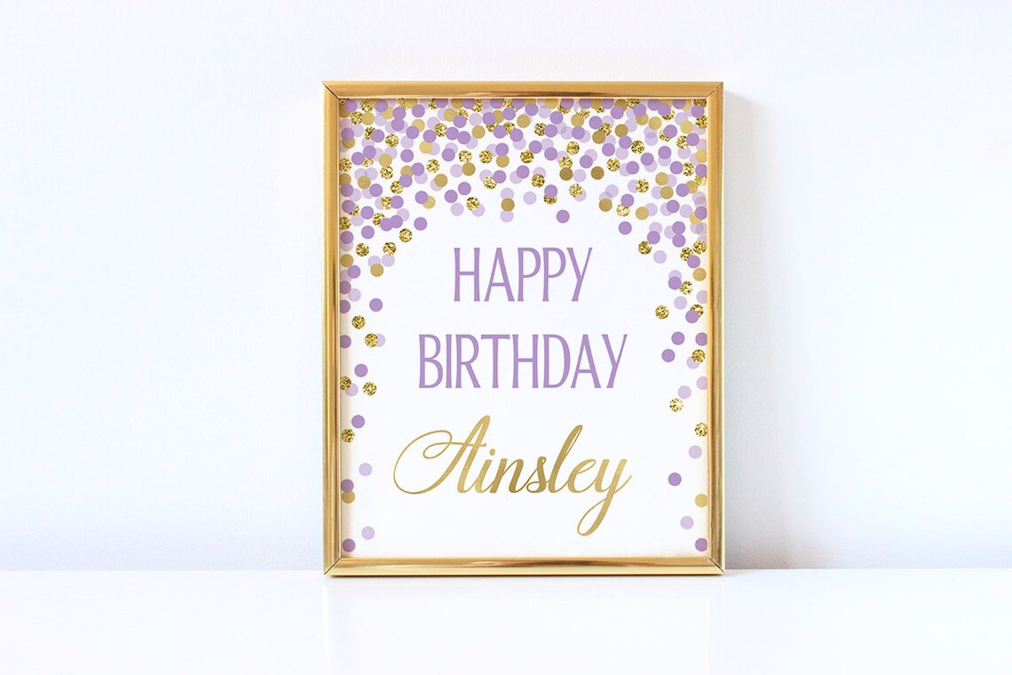 Personalized Happy Birthday Sign Girl Birthday Party | Etsy