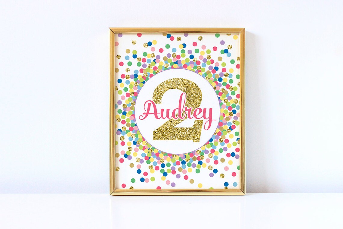 Name Sign 2nd Birthday Sign Personalized 2nd Birthday Party - Etsy